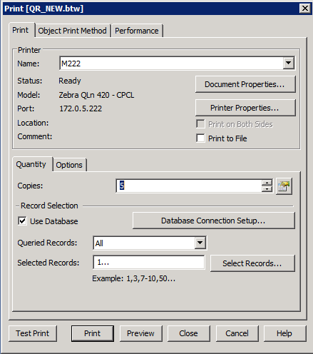 BarTender prints incorrectly on Zebra QLn420 with Seagull drivers | RikoNw
